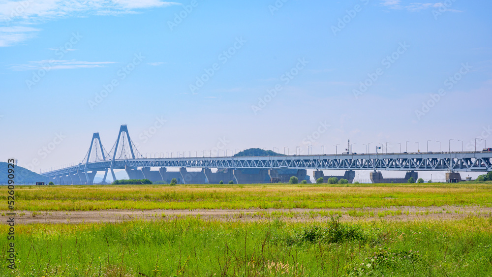 Incheon, South Korea - 26 August 2022: Youngjong Grand bridge in korea ...