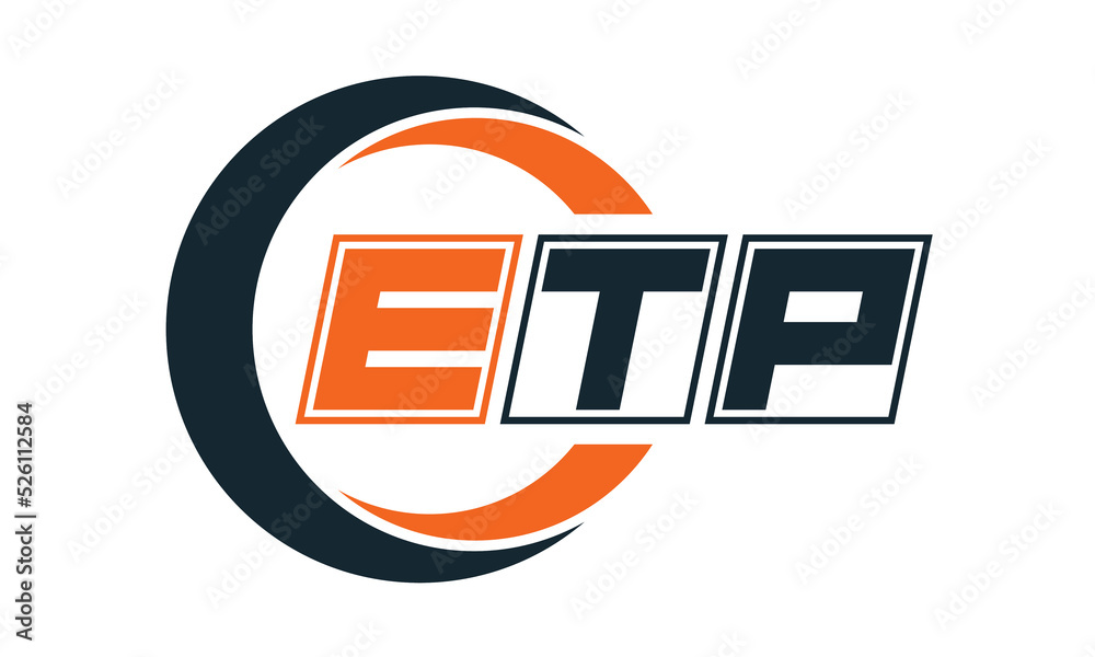 ETP three-letter circle logo design. custom font logo vector template ...