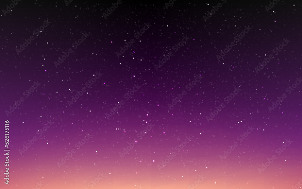 Night sky background. Sunset wallpaper with stars. Blurred starry ...