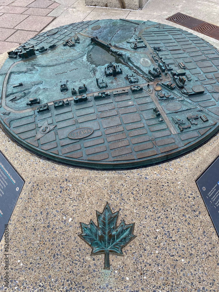 Ottawa, Ontario, Canada: Miniature model of downtown Ottawa with ...