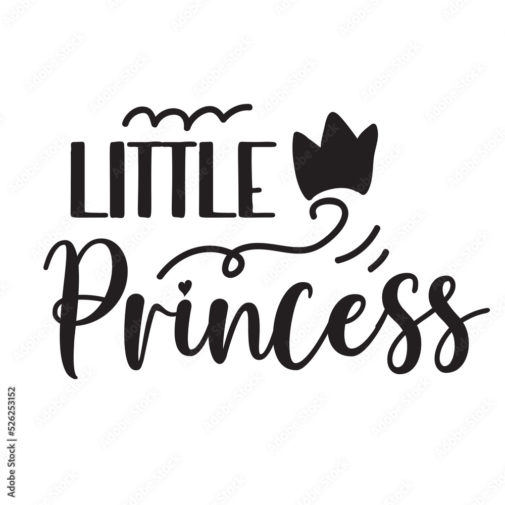 Little Princess Hand lettering illustration for your design Stock ...
