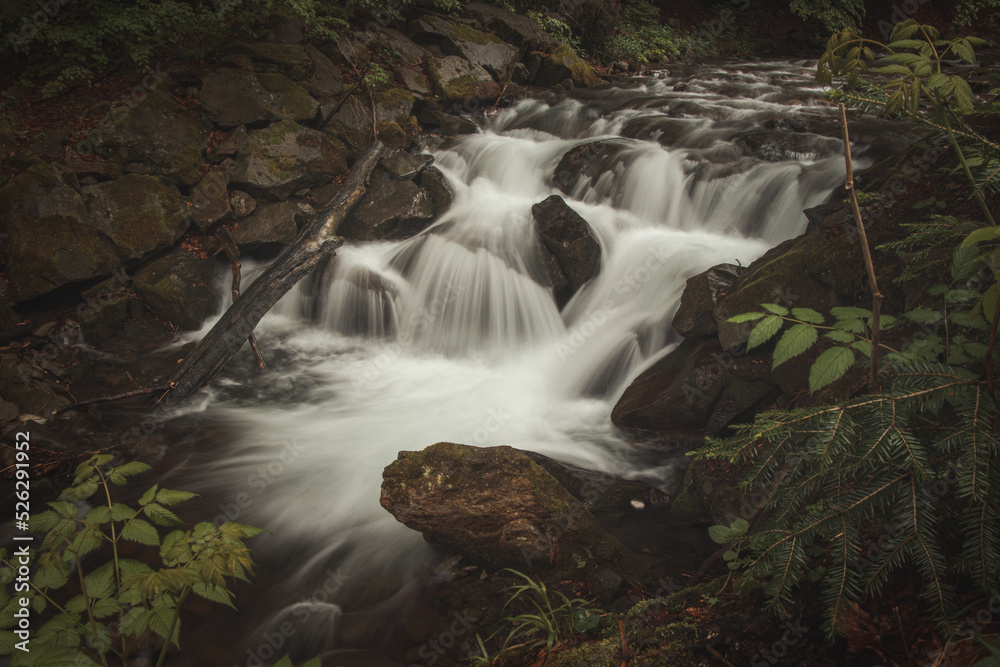 Famous Satiny waterfalls. Breathtaking, untouched nature around the ...