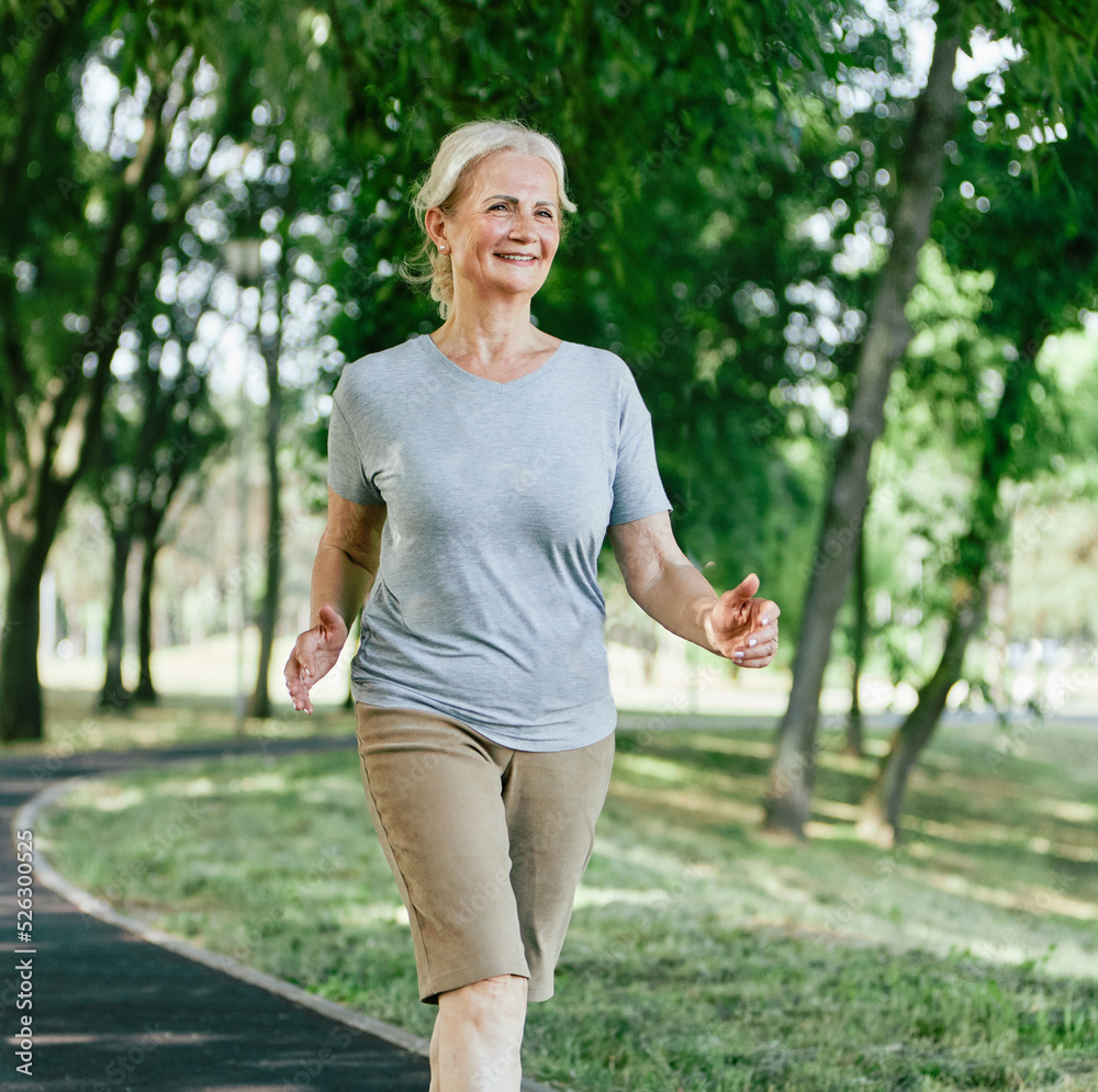 outdoor senior fitness woman lifestyle active sport exercise healthy ...