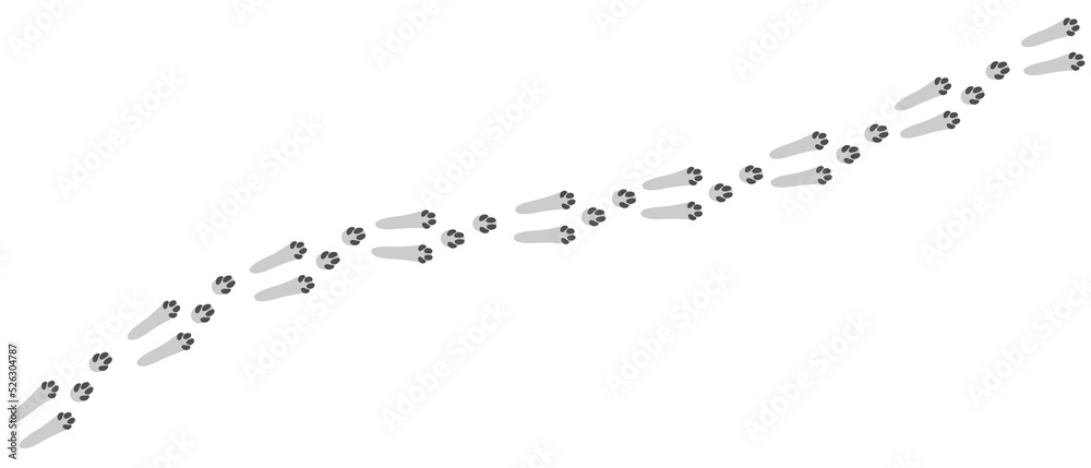 Hare footprints concept. Cute rabbit footprints. Isolated illustration ...