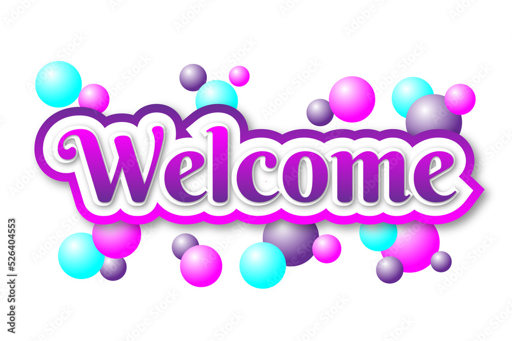 welcome banner bumble illustration png transparent background Stock ...