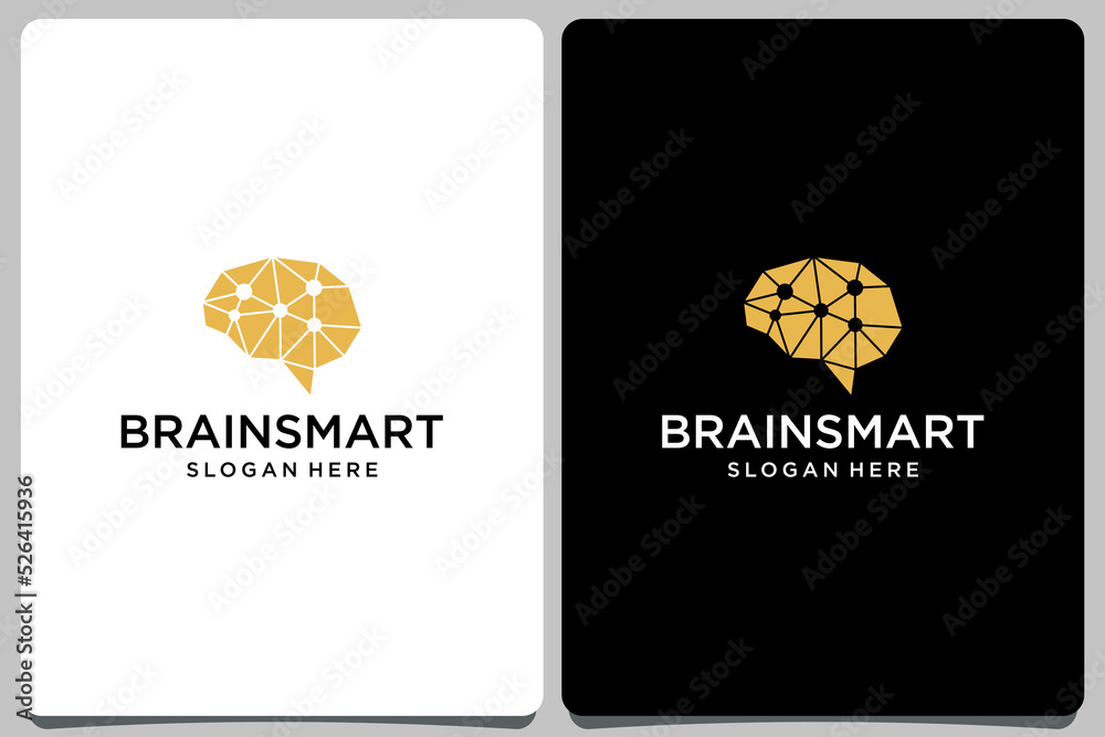 SIMPLE LOGO BRAIN SMART Stock Vector | Adobe Stock