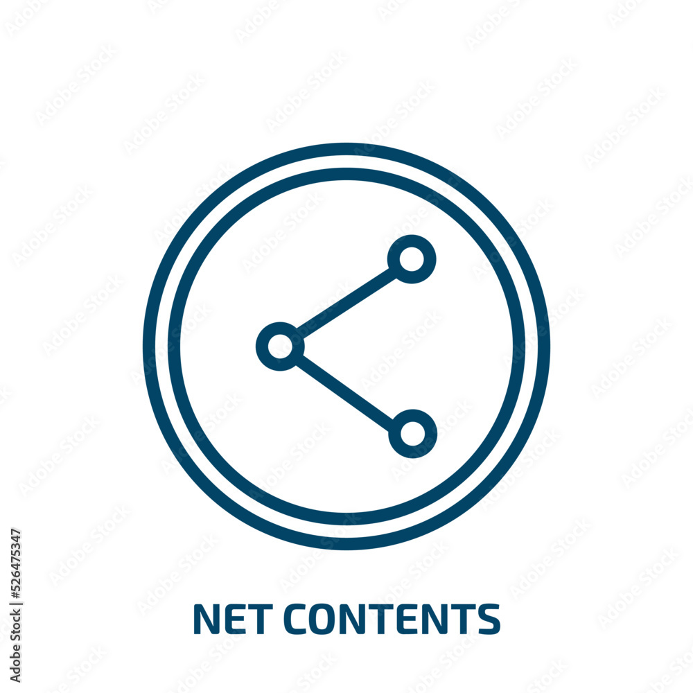 net contents icon from shapes collection. Thin linear net contents ...