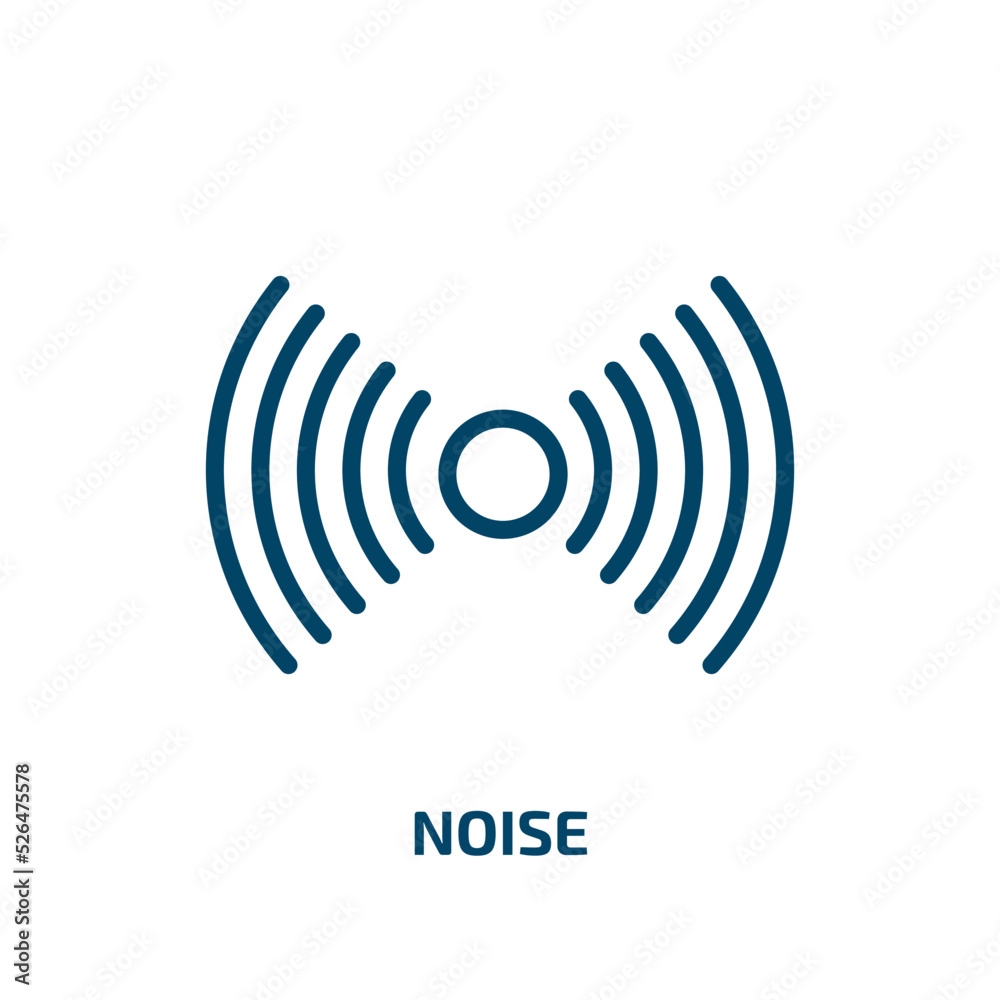 noise icon from signs collection. Thin linear noise, sound, volume ...