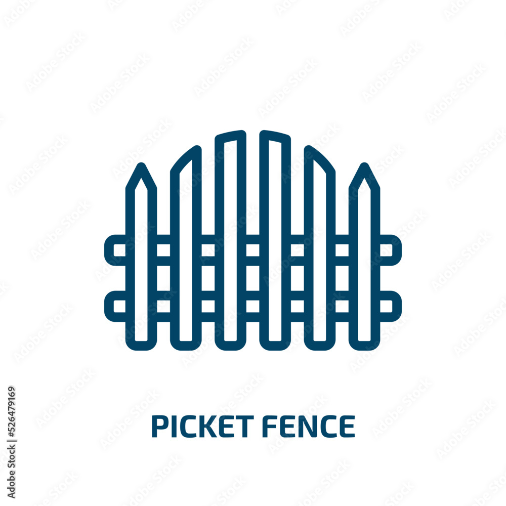 Image vectorielle Stock picket fence icon from nature collection. Thin ...