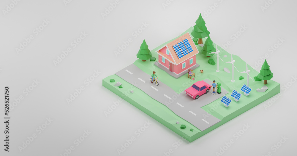 Electricity green energy clean nature eco saving solar panels power ...