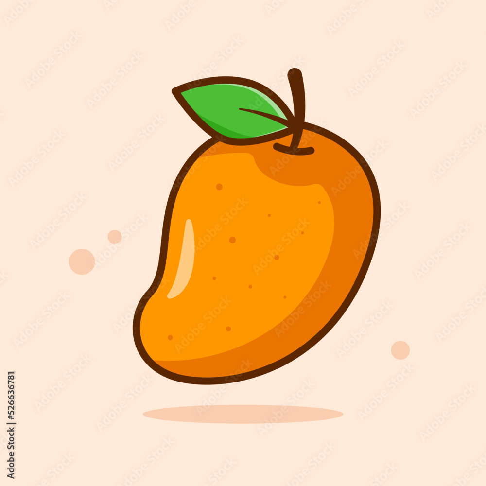 Mango Cartoon Vector Illustration. Good Used for Sticker, Logo, Icon ...