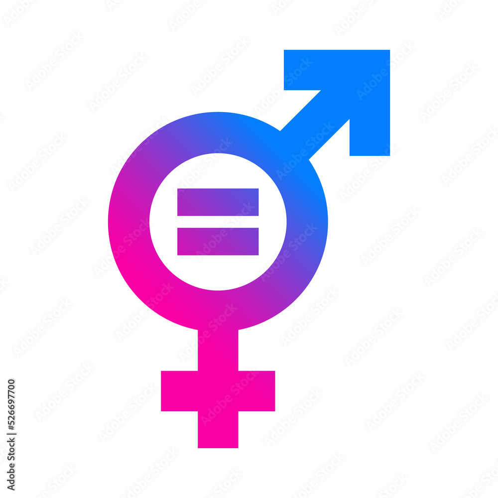 Ilustración de Stock Concepto de igualdad de género. Símbolo de ...