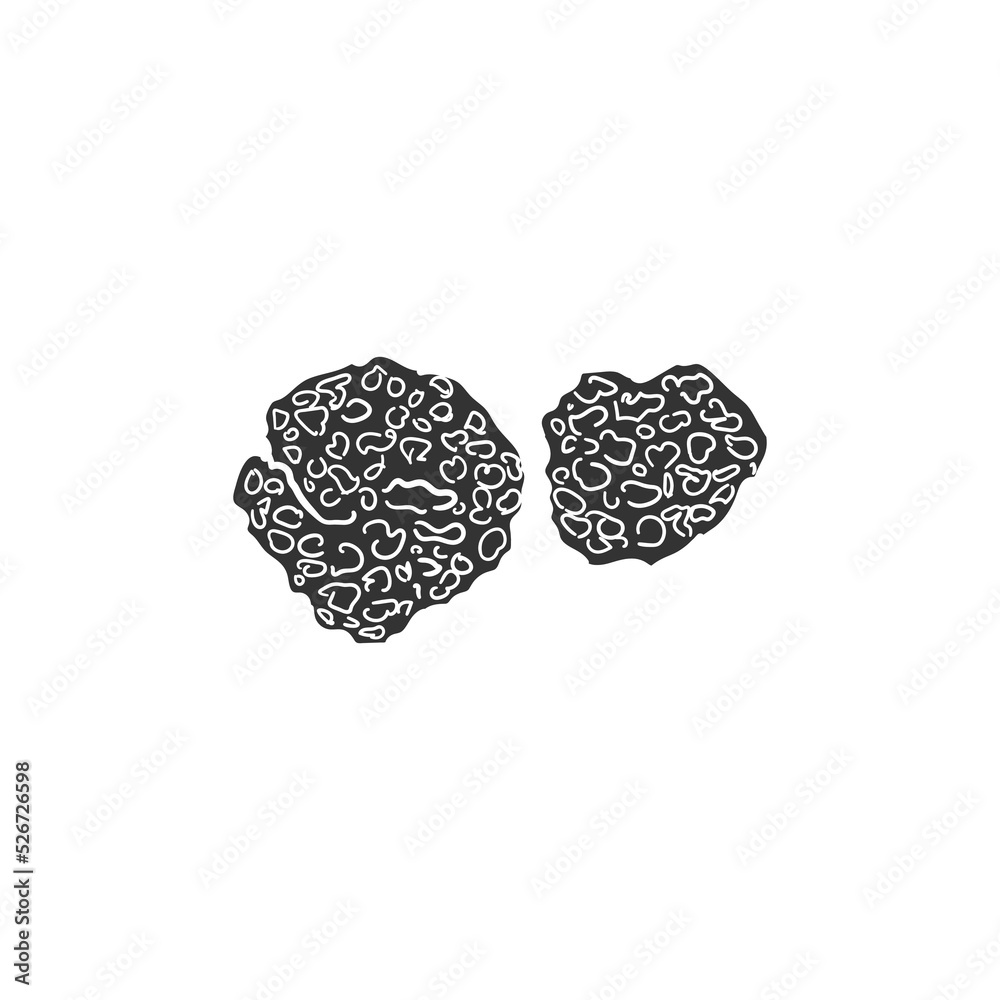 Truffle Icon Silhouette Illustration. Mushroom Vector Graphic Pictogram ...