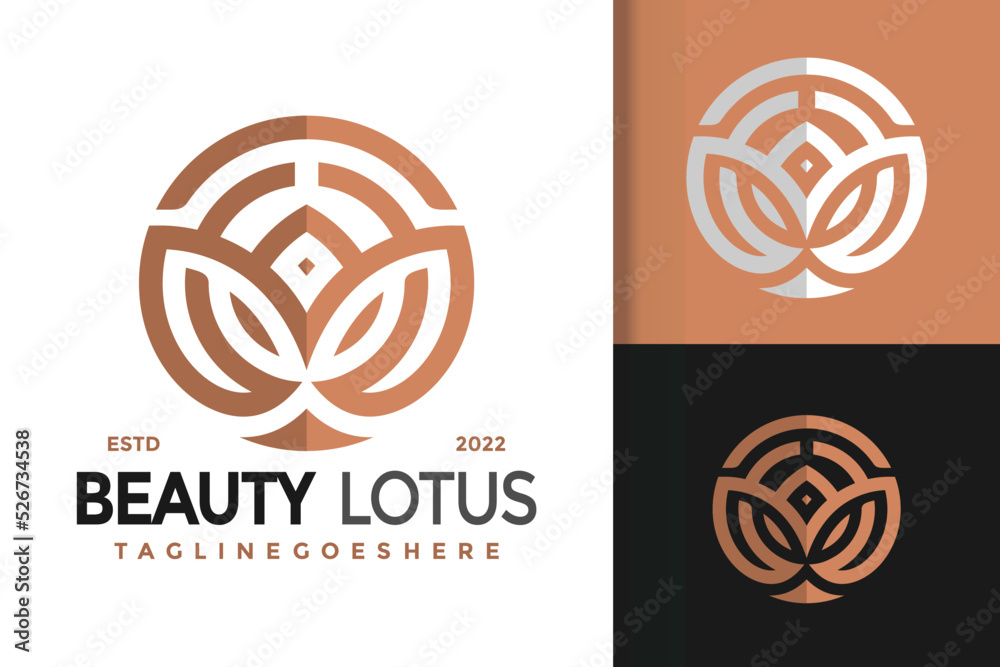Abstract Beauty Lotus Bloom Logo Design, brand identity logos vector ...