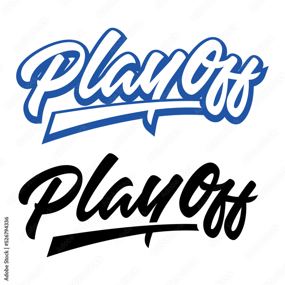 PlayOff. Hand Drawn Lettering Style.For invitation and greeting card, t ...