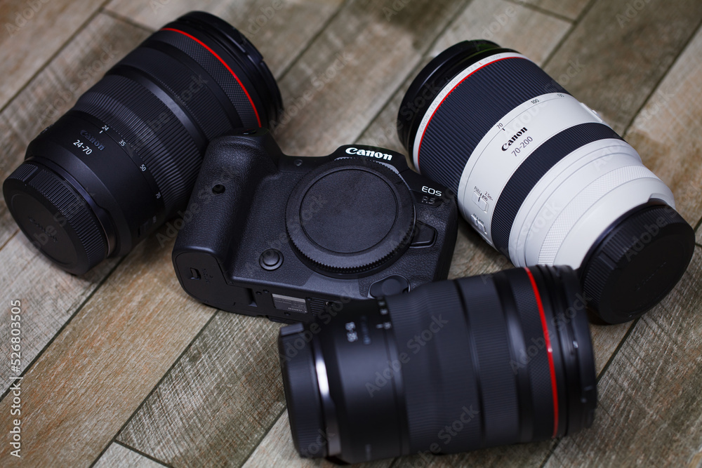 The New Mirrorless Camera Canon EOS R5 And RF Lens. Canon is the world ...