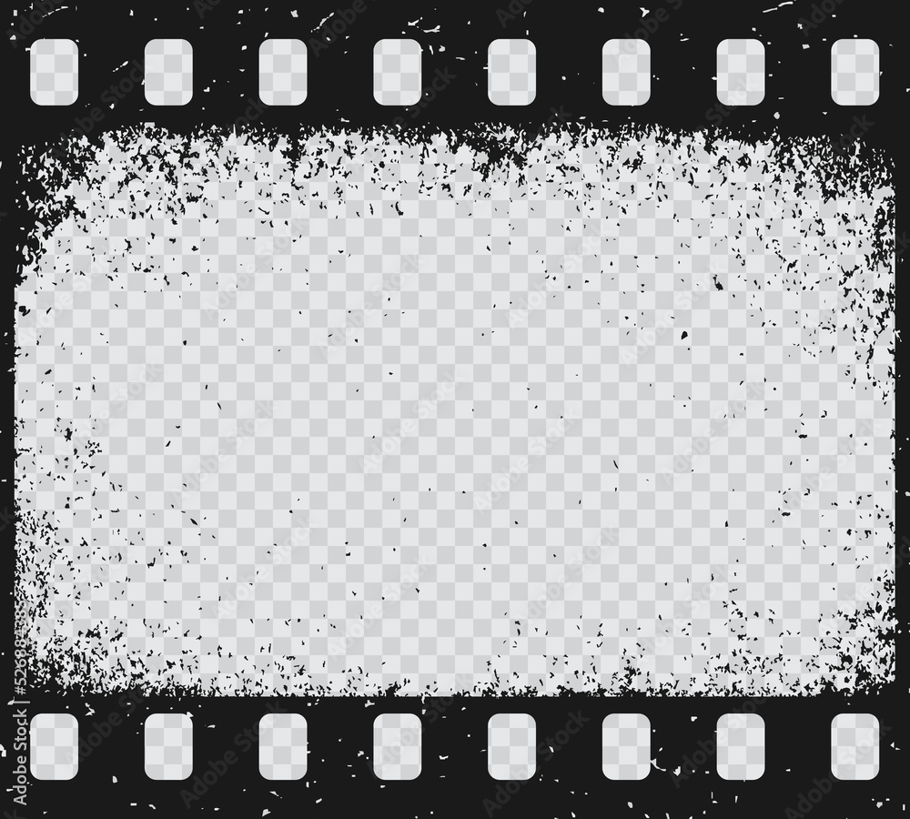 Old grunge movie film strip, vintage filmstrip vector texture ...