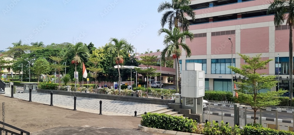 Jakarta, Indonesia 30 August 2022 - Plaza tree park as a shady green ...