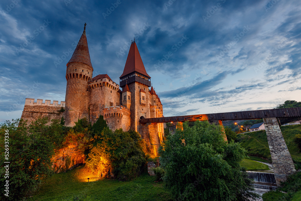 Corvin Castle în Hunedoara în Romania Stock Photo | Adobe Stock
