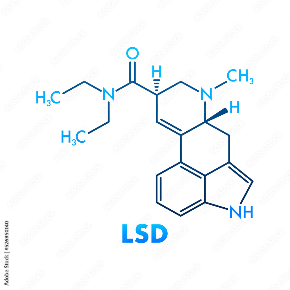 Lsd formula. LSD lysergic acid diethylamide drug formula Stock ...