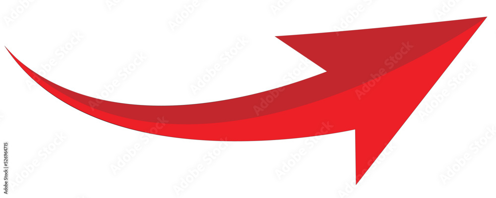 red arrow icon on white background. flat style. arrow icon for your web ...