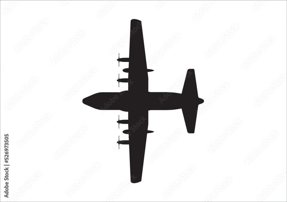 Lockheed C-130 Hercules military transport Stock Vector | Adobe Stock
