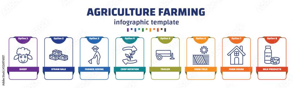 infographic template with icons and 8 options or steps. infographic for ...