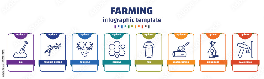 infographic template with icons and 8 options or steps. infographic for ...
