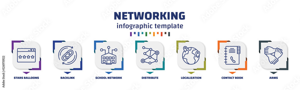 infographic template with icons and 7 options or steps. infographic for ...
