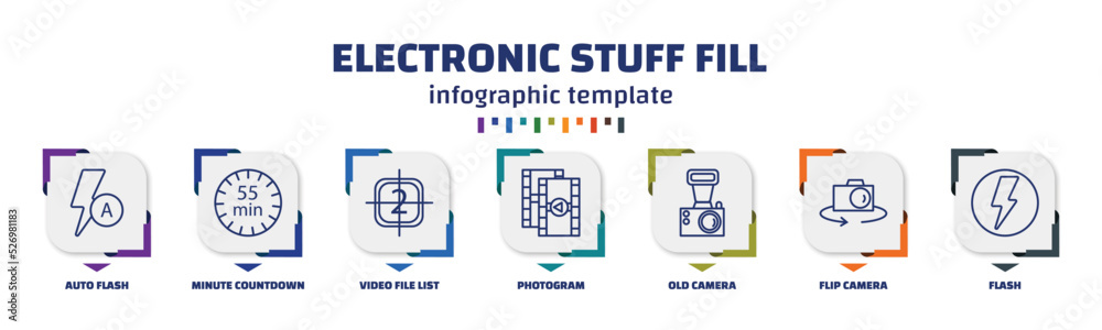 infographic template with icons and 7 options or steps. infographic for ...