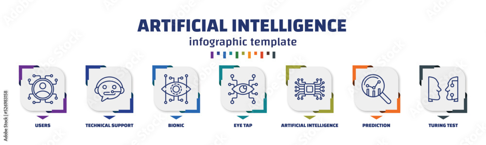 infographic template with icons and 7 options or steps. infographic for ...
