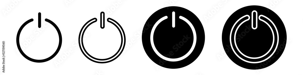 Off power on white background. Electric power button. Off vector ...