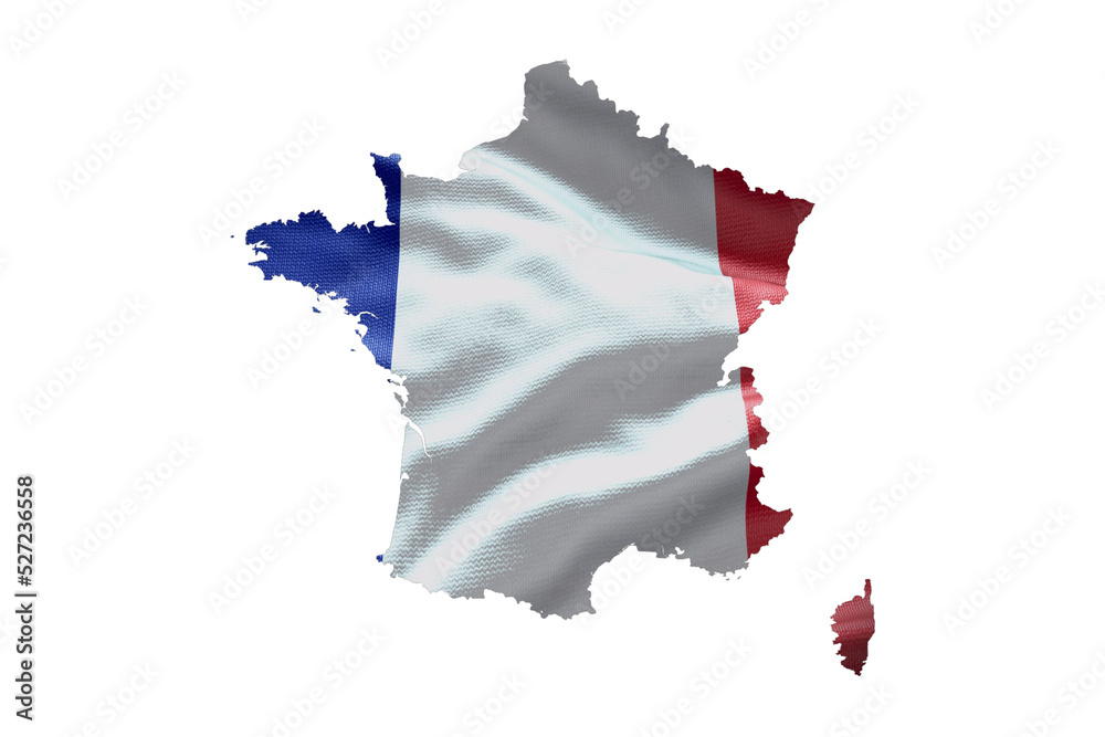 France map outline icon. PNG alpha channel. Country with national flag ...