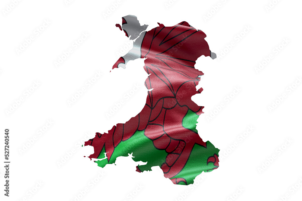 Wales map outline icon. PNG alpha channel. Country with national flag ...