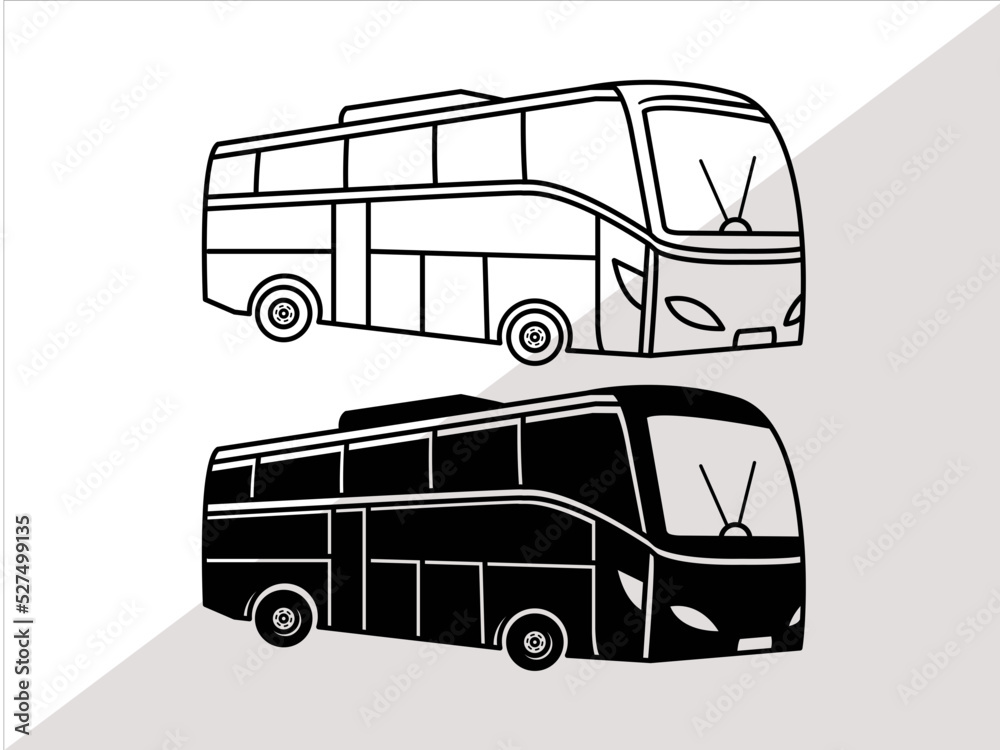 Bus svg, Bus driver svg,luxurious bus SVG, Cut file, for silhouette ...
