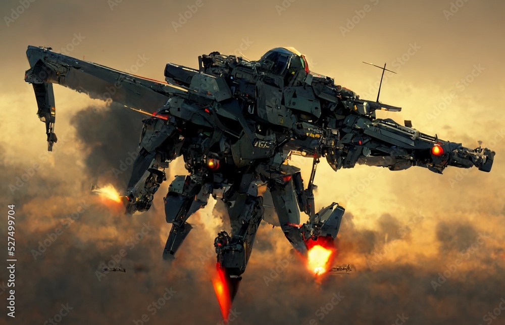 cg-illpop.com/fictitious-fighting-robot-illpop.html Stock Illustration ...