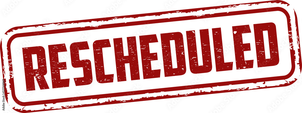 Reschedule sign or ruber stamp stickers badge png illustration Stock Illustration | Adobe Stock