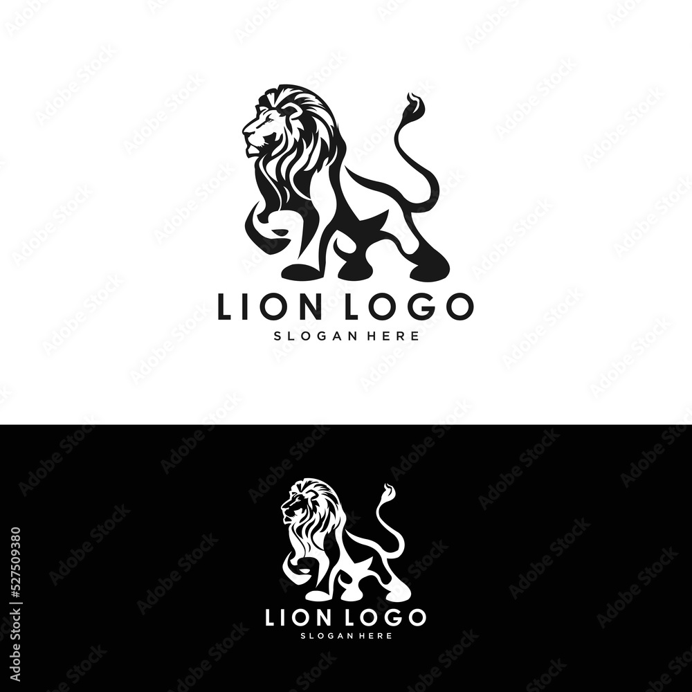 Royal Lion King desain logo inspirasi Stock Vector | Adobe Stock