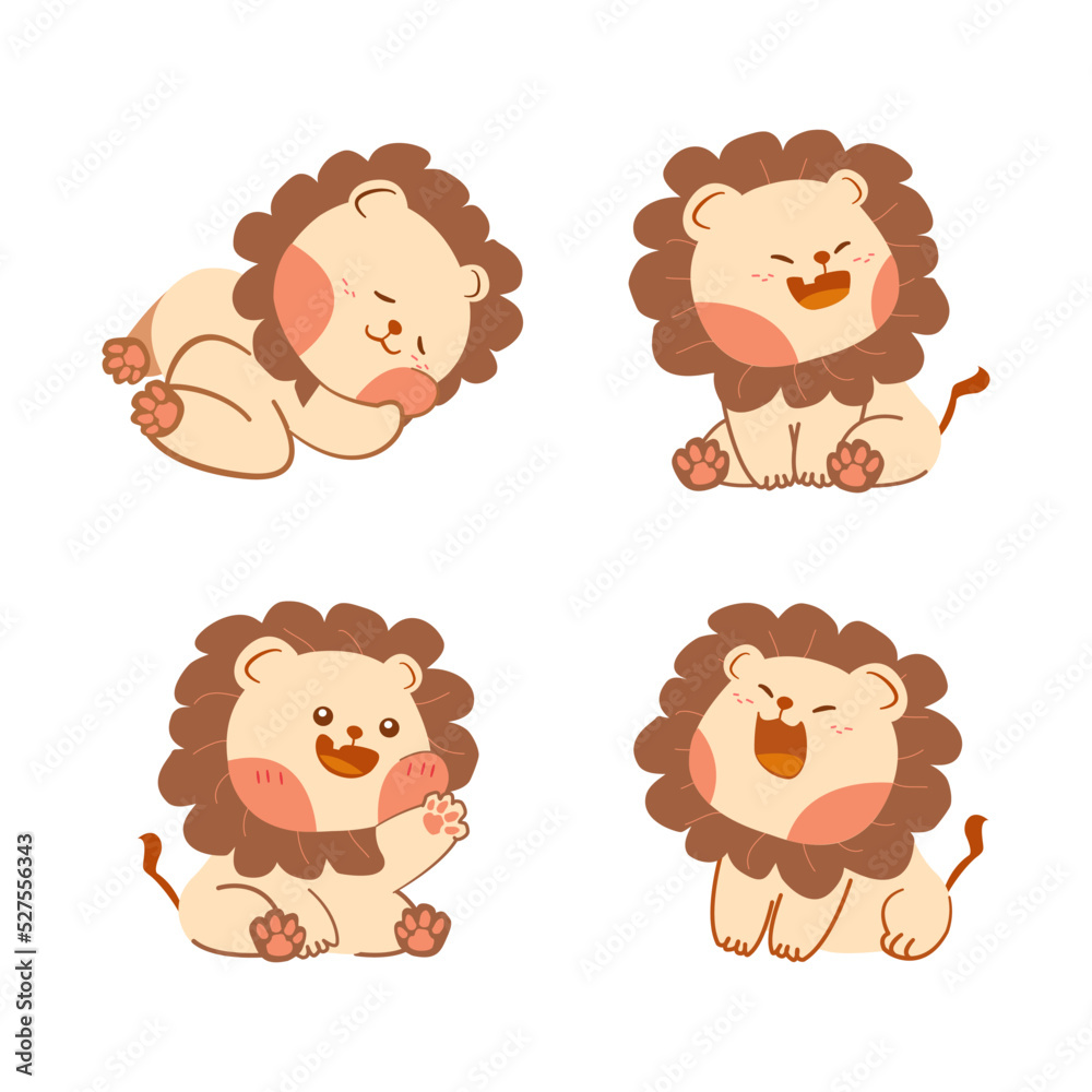 Cute lion cub vector illustration ,cute animals ,clipart, Cartoon ...