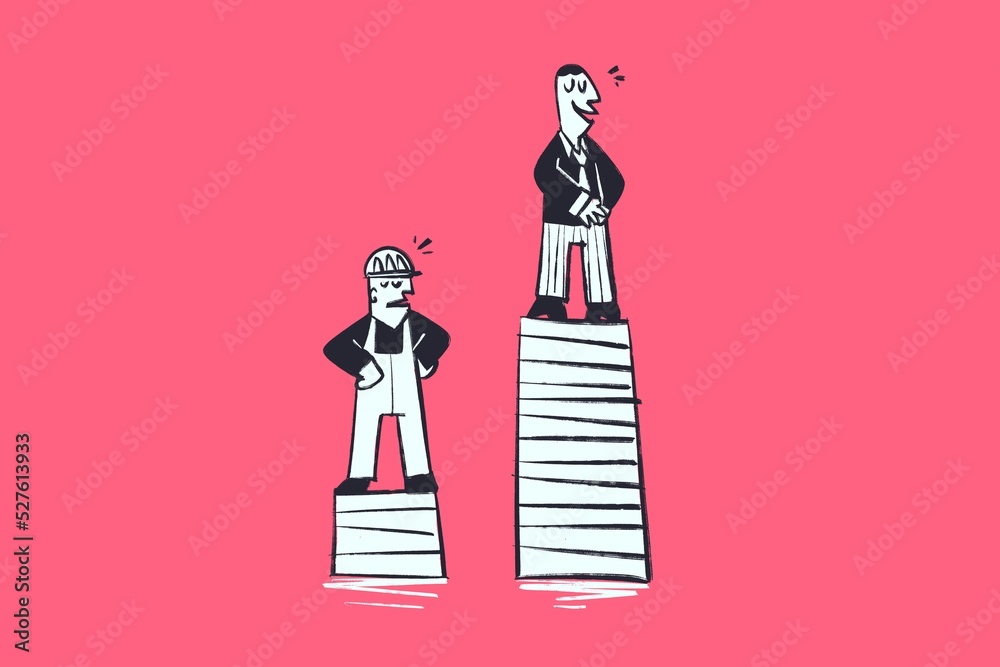 Inequality, capitalism, poor and rich, business man versus worker ...