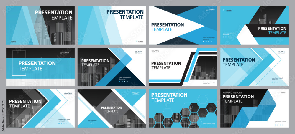 set abstract business presentation cover background design template and ...