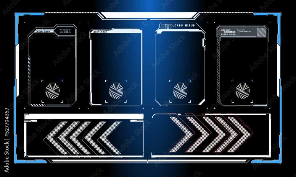 Cyberpunk retro futuristic poster set abstract cosmic shapes. Digital ...