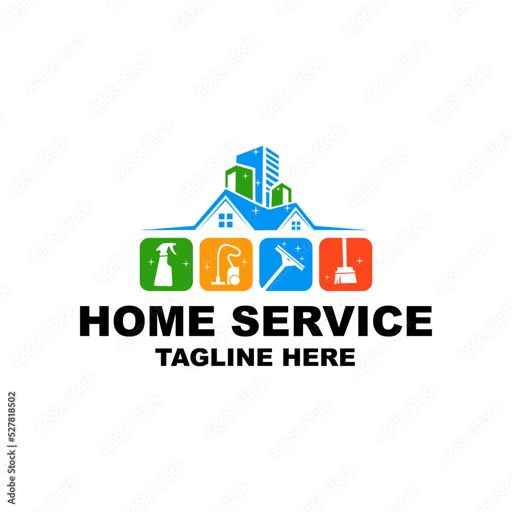 Cleaning Service Logo Design Inspiration Stock Vector | Adobe Stock