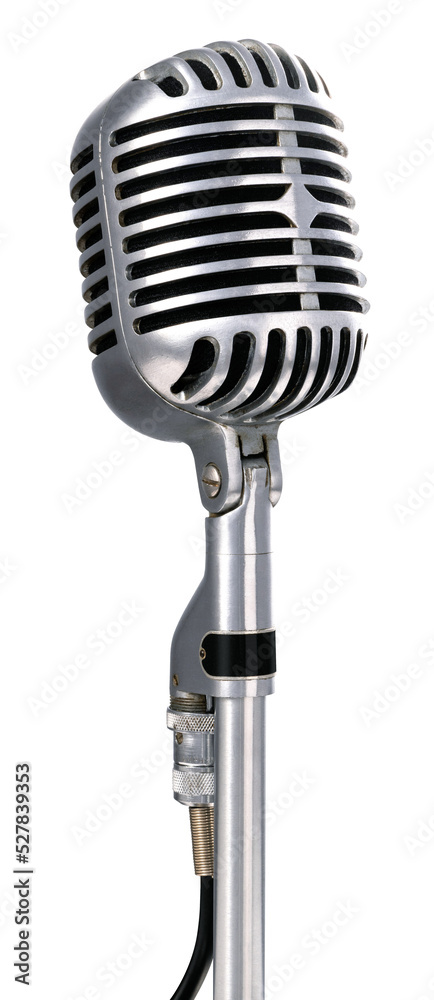 Vintage microphone from the 1950's (PNG) Stock Photo | Adobe Stock