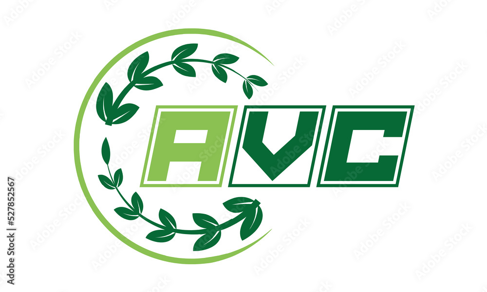 AVC Three-letter natural logo design, vector template. | monogram logo ...