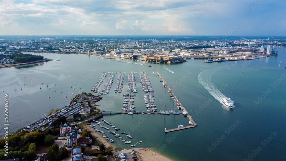 German WWII submarine base of Lorient in Brittany, France - Modern ...