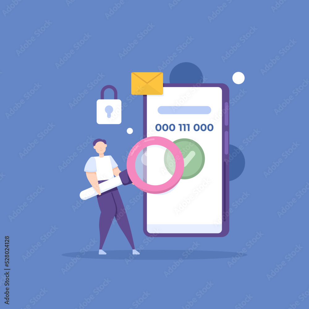 user verification, security system, authorization code. a man receives ...