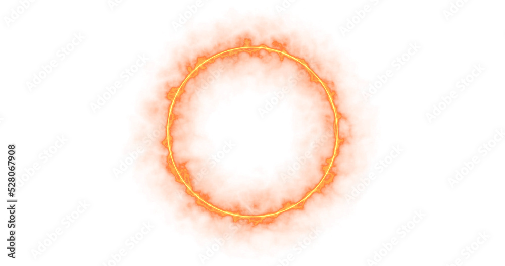 footage solar fire portal ring, circle on alpha channel and black ...