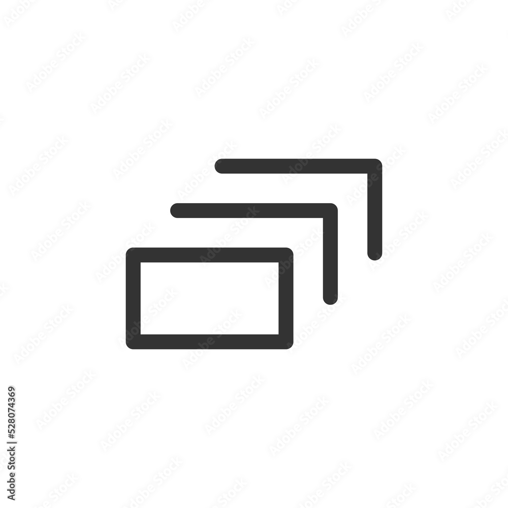 Multiple files icon isolated on white background. Multimedia symbol ...