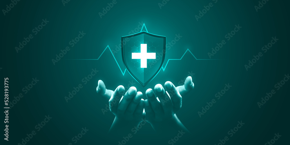 Health medical family life insurance concept of protection safe care ...